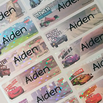 Personalized Disney Car 2 Character Name Labels $8.99 l Rainbow Labels ...